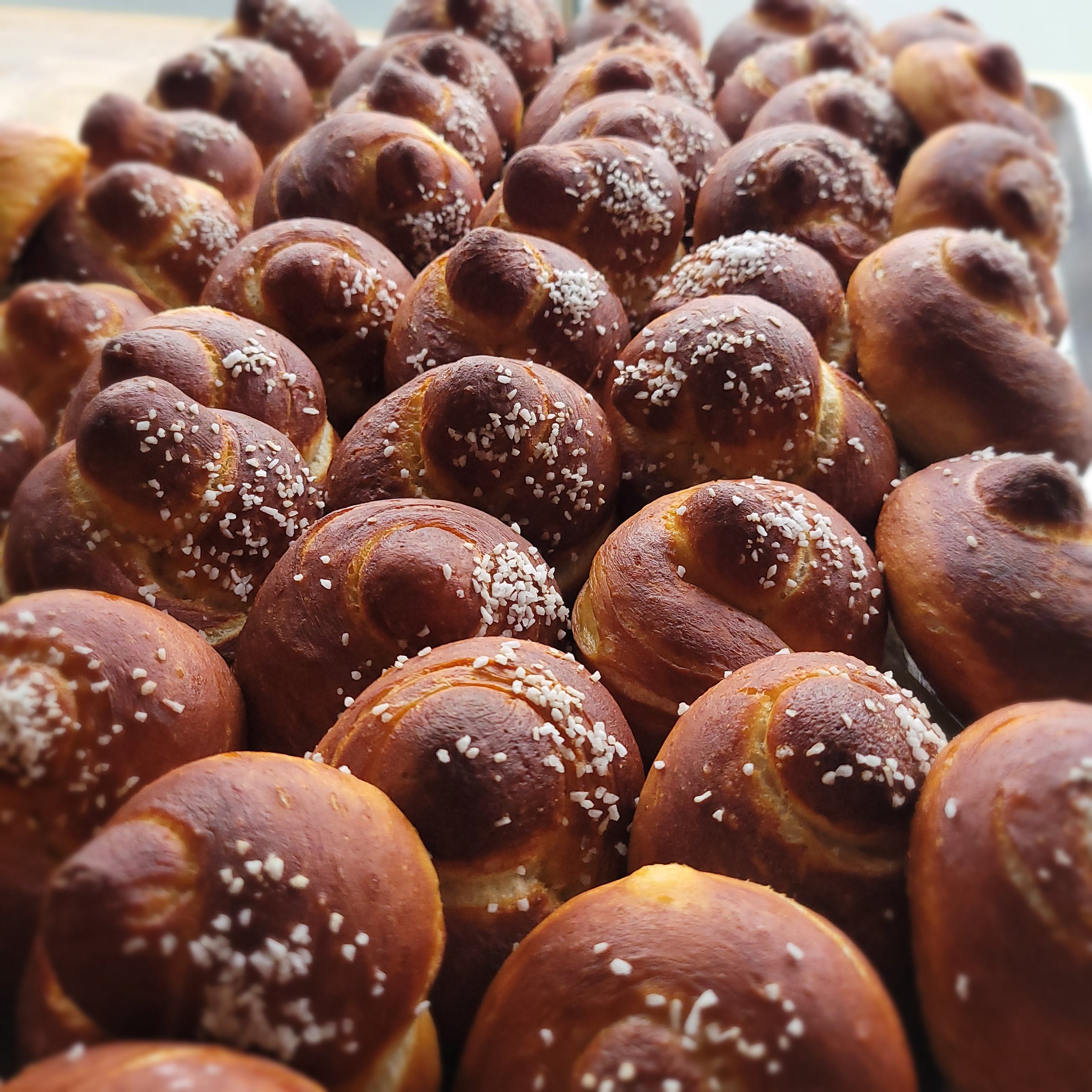 hello | Wooden Petal Pretzel Parlor